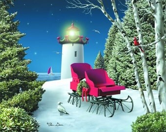 Lighthouse wreath | Etsy