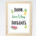 Health Quote Printable 'Think Healthy Thoughts' by paperblooming