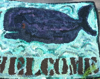 Primitive hooked rug | Etsy