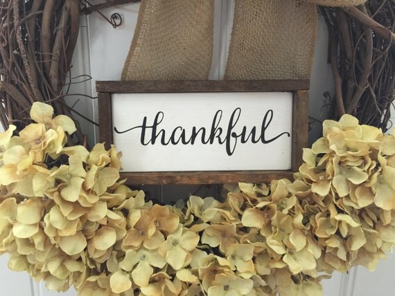 Rustic Thankful Sign Framed in Lath by TheRusticNest13 on Etsy