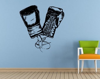 Boxing gloves decal | Etsy