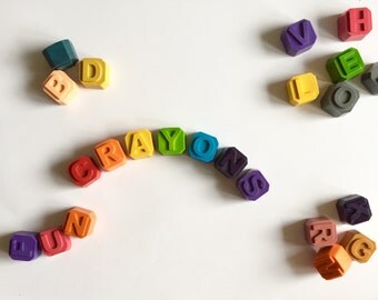 Items similar to Rainbow Alphabet Crayons on Etsy
