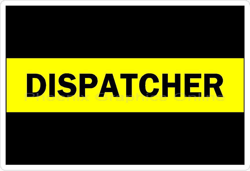 Thin Gold Line Thin Yellow Line Dispatcher Reflective Decal