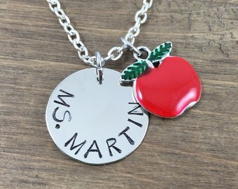 Apple necklace | Etsy