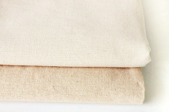 Natural Cotton Linen Fabric Natural Beige Linen by Gideonstudio