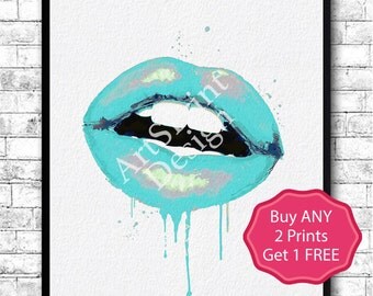 Lips poster | Etsy