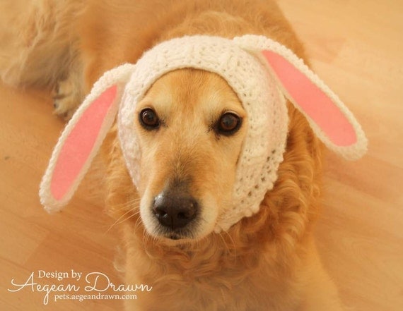 Easter Dog Outfit Bunny Ears for Dogs Rabbit Ears by AegeanDrawn