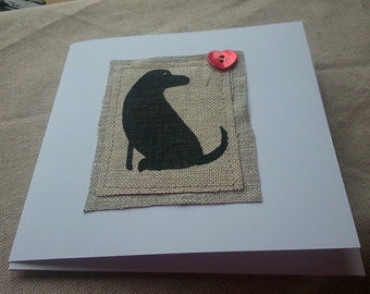 Items similar to Yellow Labrador Card in Black and White Photography ...