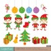 Christmas Elves Digital Clipart