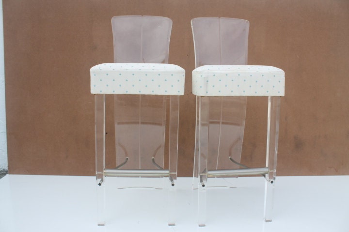 Pair Of Lucite Vintage Bar Stools. – Haute Juice