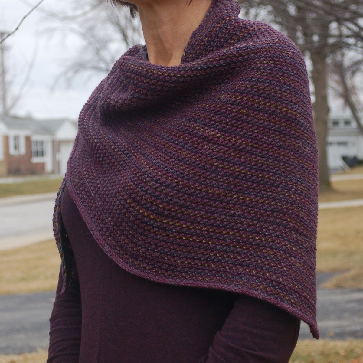 Triangle Shawl Knit Triangle Shawl Women's Shawl Knit