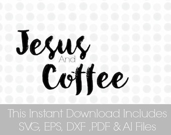Coffee and jesus svg | Etsy
