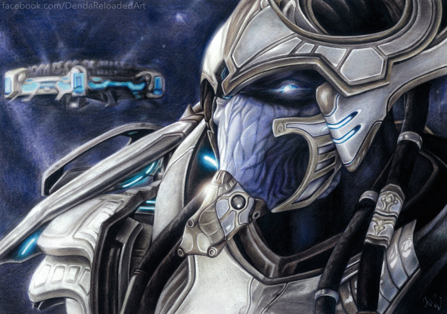 Original StarCraft Artanis Drawing 29x42 cm