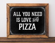 Unique pizza sign related items | Etsy