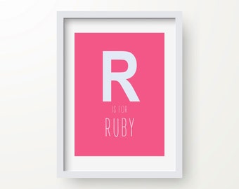 Ruby name art | Etsy