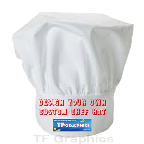Custom Printed Chef Hat Print your Personalised Design