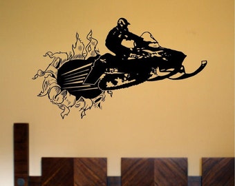 Snowmobile decal | Etsy