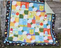 Popular items for monster quilt on Etsy