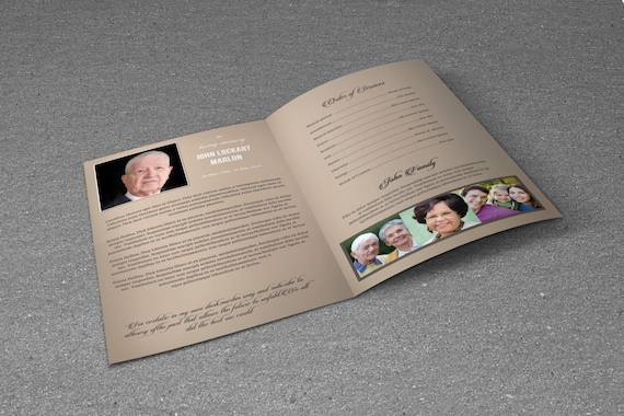 Funeral Program Template Memorial Program Template Ms