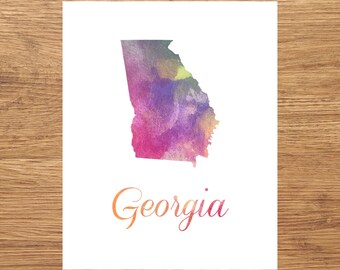 Georgia watercolor | Etsy