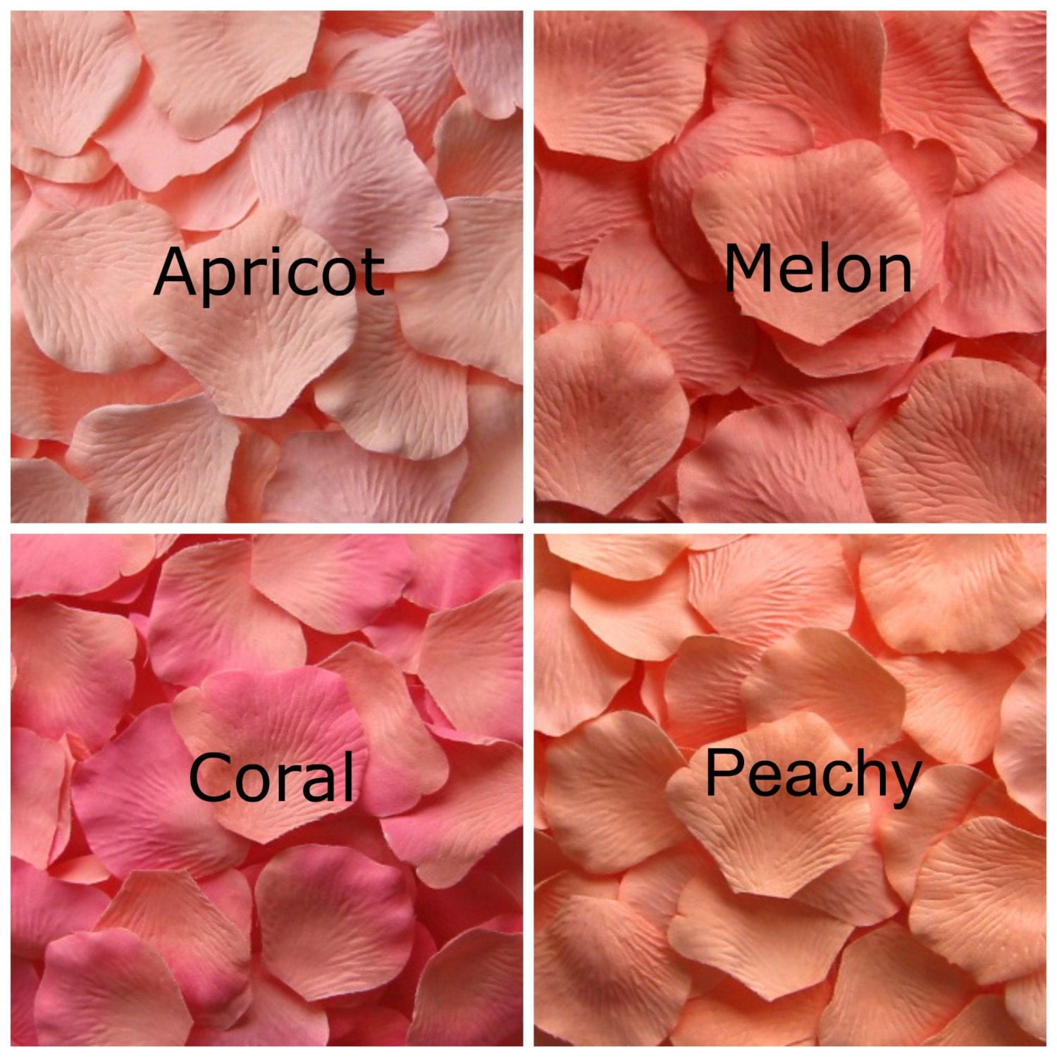 Silk Rose Petals 1200 Peach petals