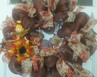 Fall mesh wreaths | Etsy