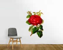 Popular items for rose wall decal on Etsy