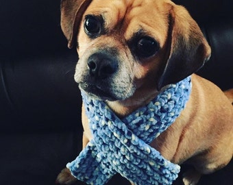 Knitted dog scarf | Etsy