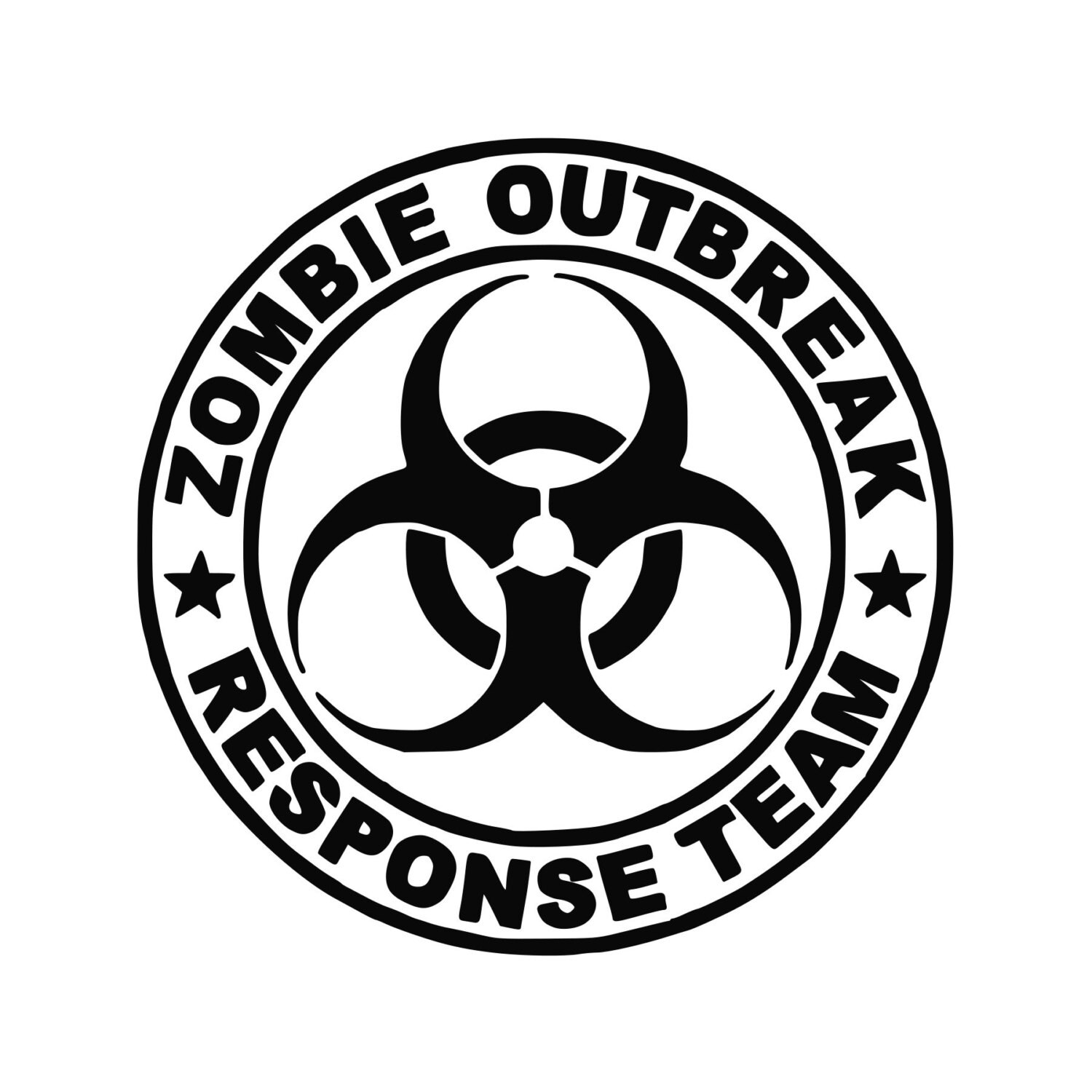 Zombie Outbreak Response Team Car Decal Undead Laptop Decal