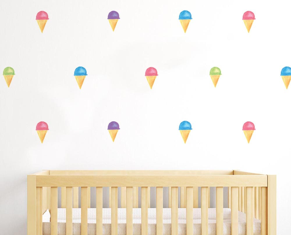 Ice Cream Wall Decal Ice Cream Pattern Wall Pattern Decal