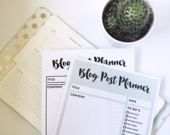 Items similar to Basic Blog Post Planner - 3pc. Printable on Etsy
