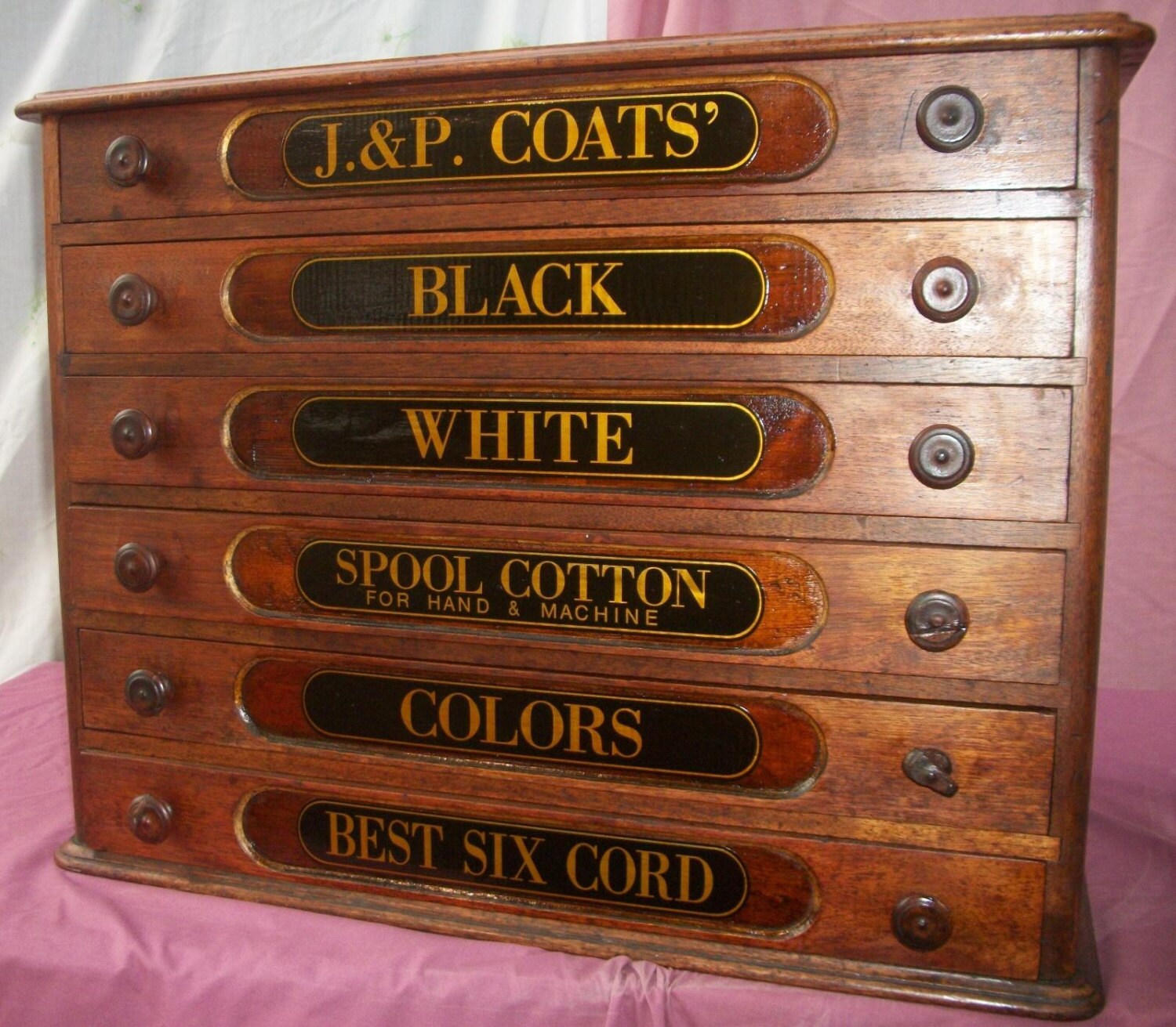 Antique J P Coats Spool Cabinet antique-j-p-coats-spool-cabinet