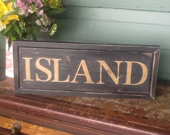 Items similar to Island sign, with dolphin and palm tree. weatherproof ...