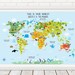 Unique Baby Gift Childrens World Map Poster Nursery Decor