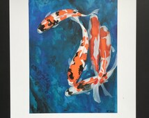 Popular items for koi fish art on Etsy
