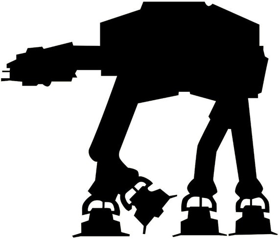 Items similar to Star Wars AT-AT Silhouette Die-Cut Vinyl Sticker on Etsy