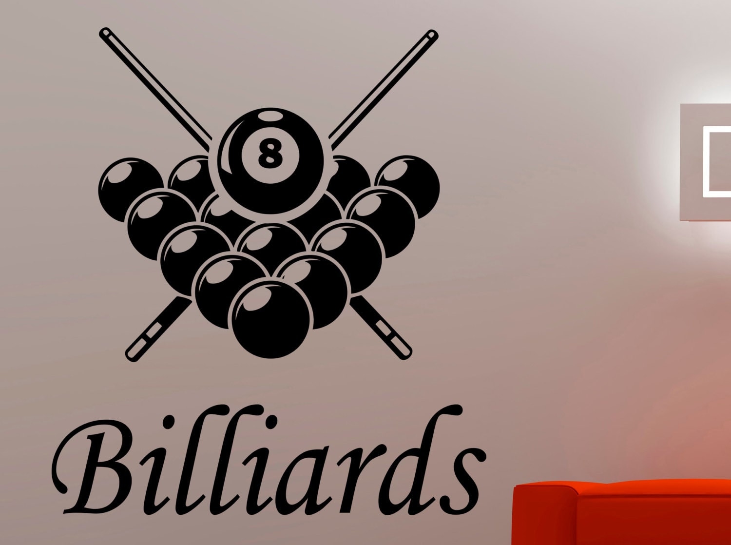 Billiard Wall Decal Billiards Decor Walls Game Stickers Home