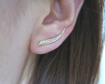 Unique ear climber earrings related items | Etsy