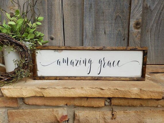 Framed amazing grace Sign/Wooden amazing