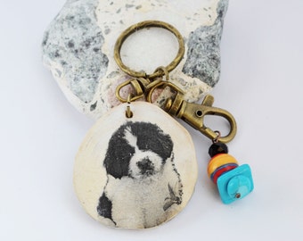 Custom dog keychain | Etsy