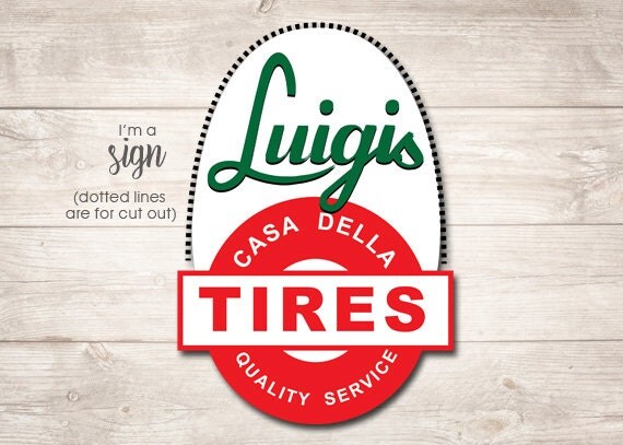 Disney Cars Luigis Printable Sign Disney Cars Signs Luigis