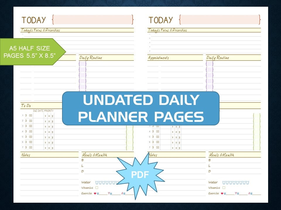 Undated Daily Pages/Planner ARC CIRCA refill by ThisIsHowSheDoesIt