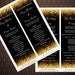 Black and Gold Glitter Wedding program templates Gold Glitter