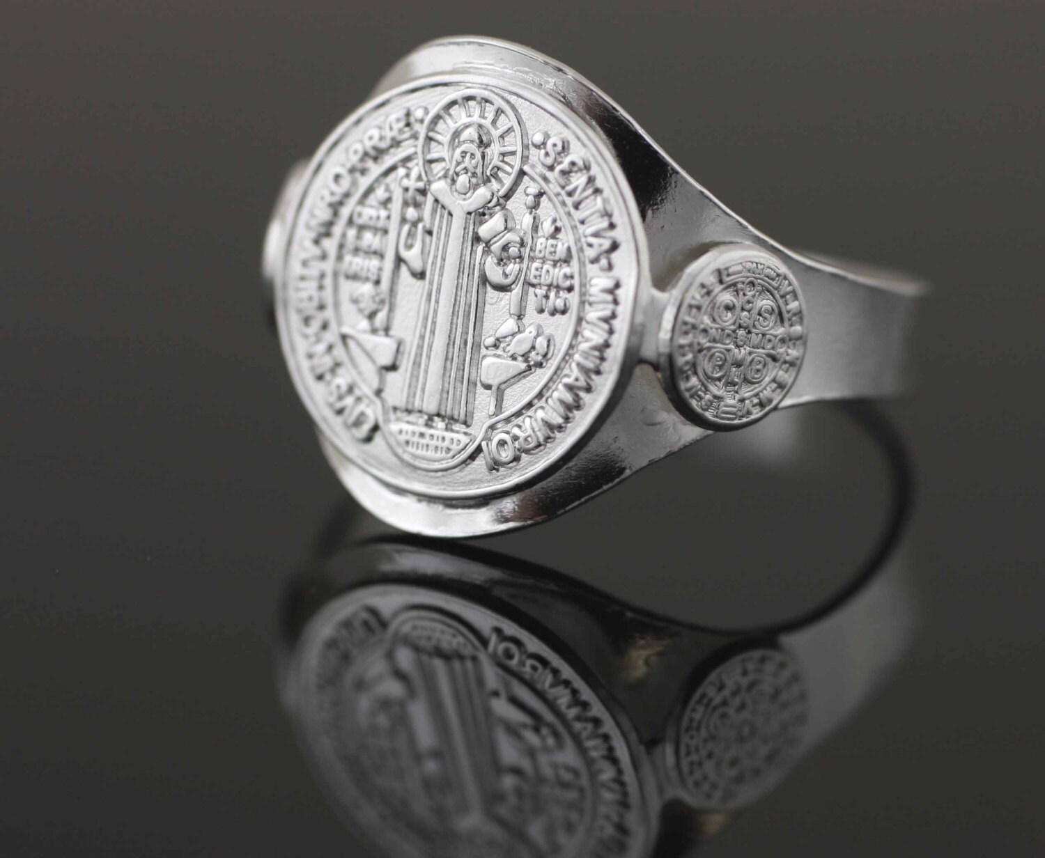 Saint Benedict Ring Sterling Silver Saint Benedict Ring