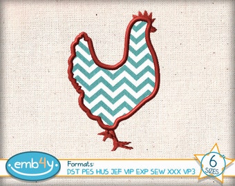Chicken embroidery | Etsy