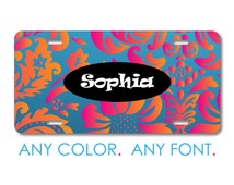 Popular items for floral license plate on Etsy