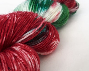 Christmas sock yarn | Etsy