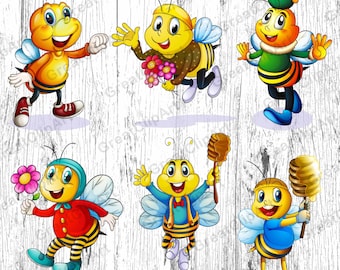 Unique bee clipart related items | Etsy