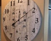 Unique spool clock related items | Etsy