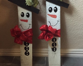 Pallet snowman | Etsy